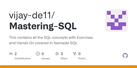 Mastering Sqlleetcode Sql Questionspdf At Main · Vijay De11mastering Sql · Github