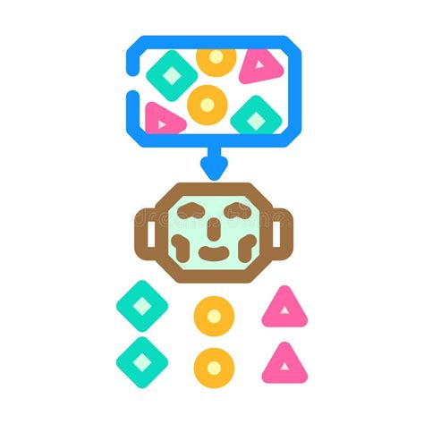 Classification Machine Learning Color Icon Vector Illustration Stock