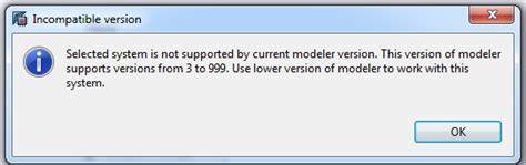 Selected System Is Not Supported By Modeler Versio Sap Community