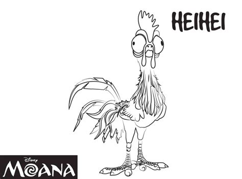 Moana Hei Hei Coloring Pages