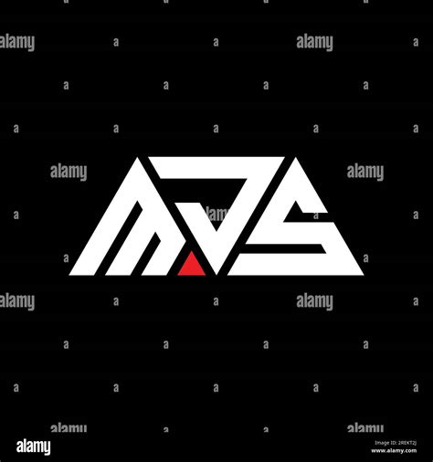 Mjs Triangle Letter Logo Design With Triangle Shape Mjs Triangle Logo Design Monogram Mjs
