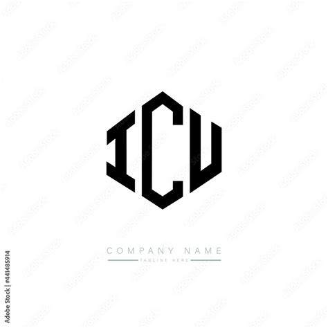 Icu Letter Logo Design With Polygon Shape Icu Polygon Logo Monogram