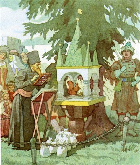 А.Пушкин. "Сказки" (илл.Б.Дехтерева) | Fairytale illustration ...