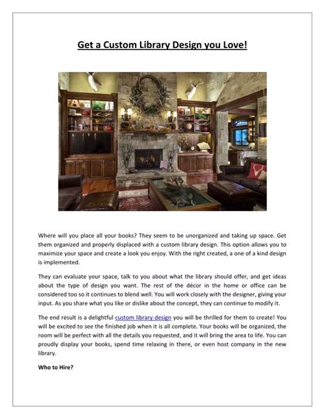 Ppt Get A Custom Library Design You Love Powerpoint Presentation Free Download Id11776098