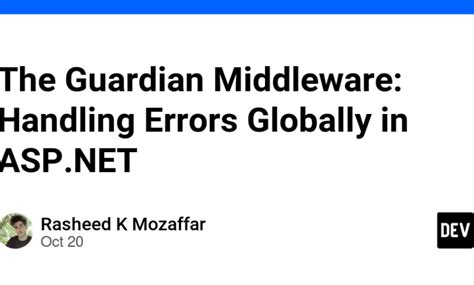 میان افزار گاردین مدیریت خطاها در سطح جهانی در Aspnet