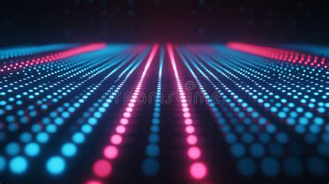 Neon Lit Digital Pathway Featuring Abstract Data Streams Stock Image