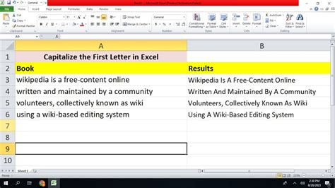 How To Capitalize Only The First Letter Of A Sentence Make First Letter Capital In MS Excel