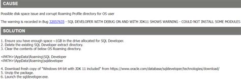 Sql Developer Warning Could Not Install Some Modules Ahmed
