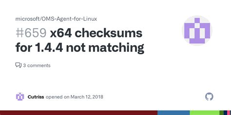 X64 Checksums For 144 Not Matching · Issue 659 · Microsoftoms Agent For Linux · Github