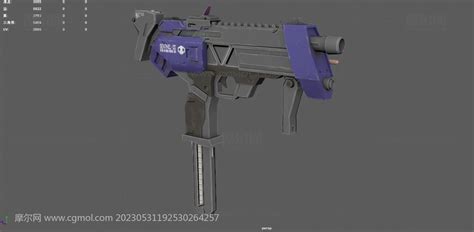 科幻冲锋枪 未来武器 机关枪 枪械武器模型下载 摩尔网cgmol