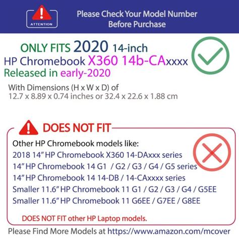 Mcover Hard Shell Case For Hp Chromebook X B Caxxxx Series Laptops Not Compatible