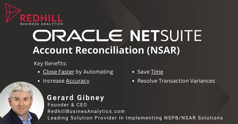 Get The Most Out Of Netsuite Erp With Netsuite Account Reconciliation… Redhill Business Analytics