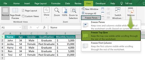 Freeze Panes In Excel Examples How To Freezeunfreeze