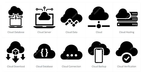 Premium Vector A Set Of 10 Web Marketing Icons As Cloud Database Cloud Server Cloud Data