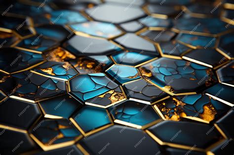 Premium Vector Hexagonal Structure 3d Illustration