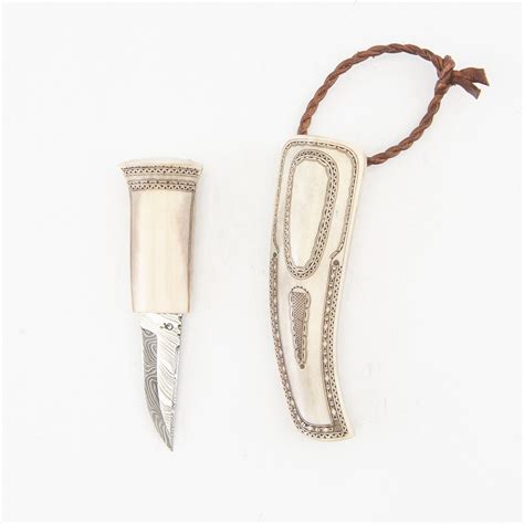 Per Eric Nilsson Full Horn Knife Signed And Dated 2000 Bukowskis