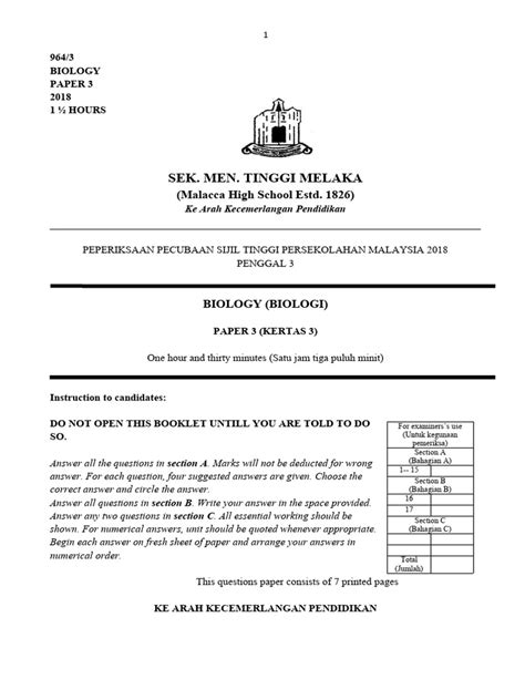 stpm trial 2018 p3 pdf deforestation rainforest
