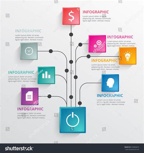 Stylish Tree Timeline Process History Mindmap Stock Vector Royalty Free 434806810 Shutterstock