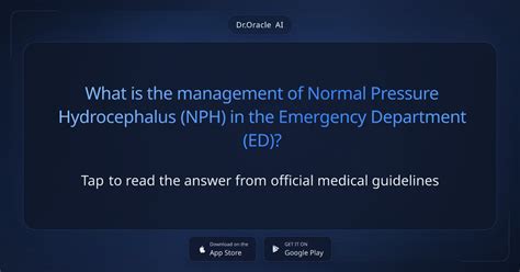 What Is The Management Of Normal Pressure Hydrocephalus Nph In The Emergency Department Ed