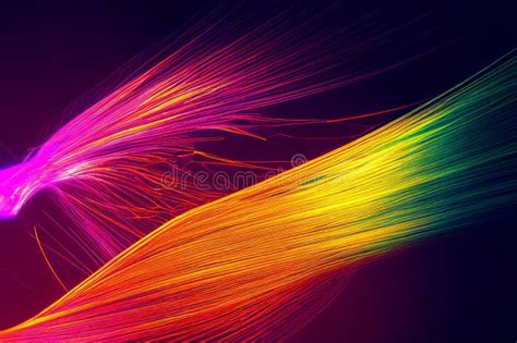 Abstract Futuristic Colourful Neon Light Trails Energy Style Swoosh Background Stock