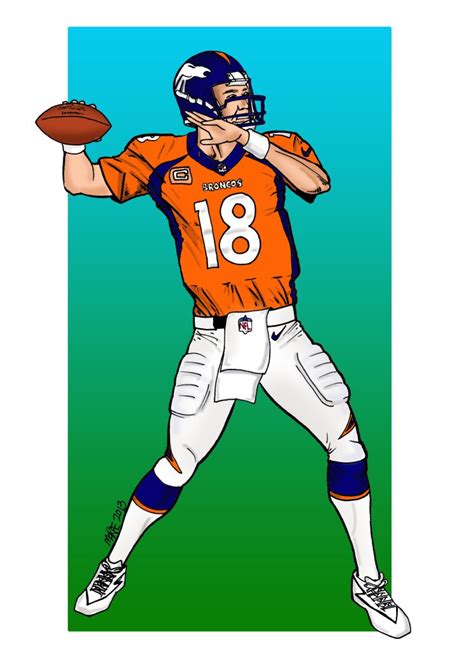 Peyton Manning Drawing Free Download On Clipartmag