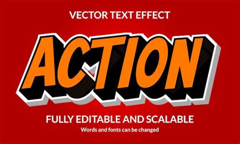 Premium Vector | Action Editable 3D text style effect
