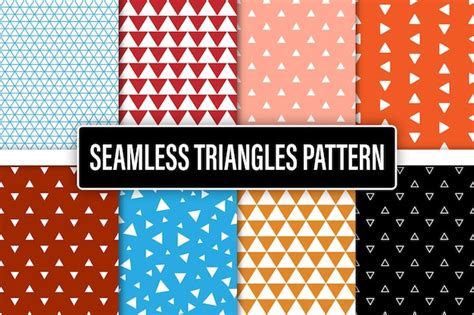 premium vector colorful seamless triangles pattern