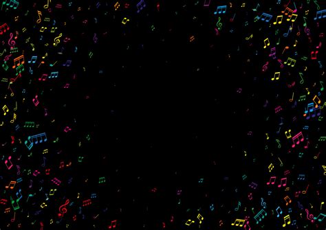 Abstract Background With Colourful Music Notes Border 23295041 Vector