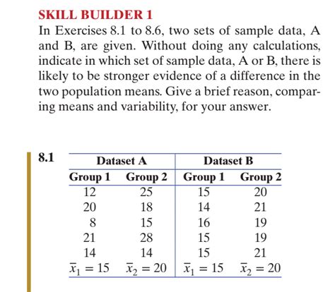 solved skill builder 1 in exercises 8 1 to 8 6 two sets of