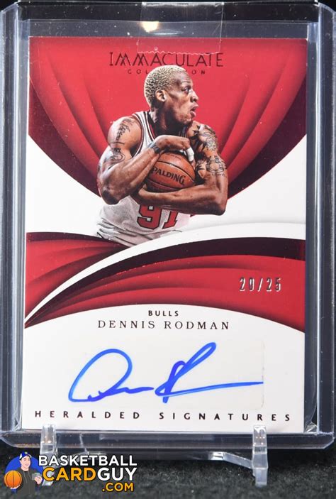 Dennis Rodman 2017 18 Immaculate Collection Heralded Signatures Red