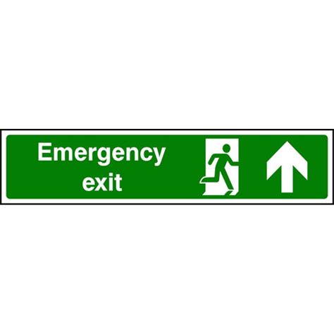 KPCM Emergency Exit Running Man Right Up Arrow Sign Made In The UK