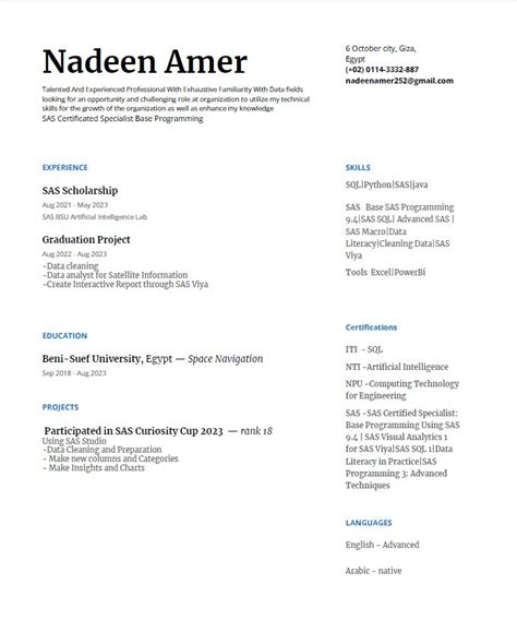 Nadeen Amer On Linkedin Opentowork Dataanalyst Dataengineer Sas Sasprogramming