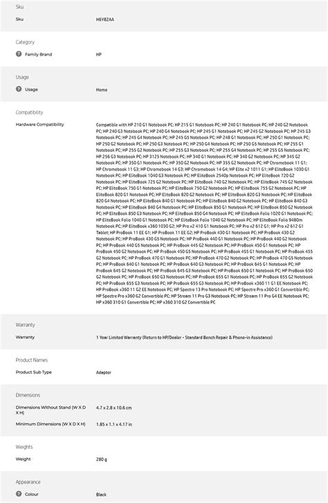 HP 65W Slim AC Adapter BPC Technology