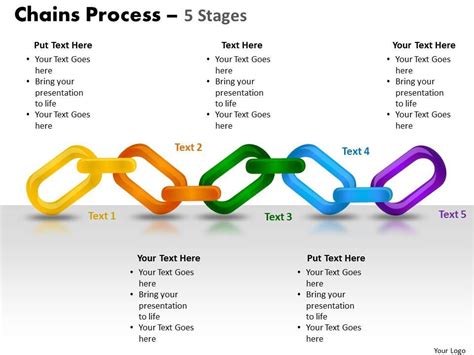 Chains Process 5 Stages Powerpoint Slides And Ppt Templates 0412
