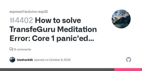 How To Solve Transfeguru Meditation Error Core 1 Paniced Interrupt