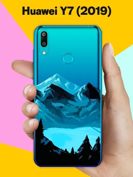 Силиконовый чехол Горное Озеро на Huawei Y7 (2019) / для Хуавей У7 ...