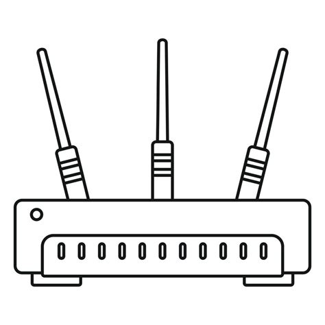 Wifi Router Icon Outline Style Vector Art At Vecteezy