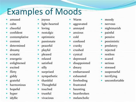 Mood Examples In Literature