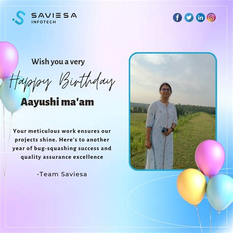 Saviesa Infotech On Linkedin Birthday Team