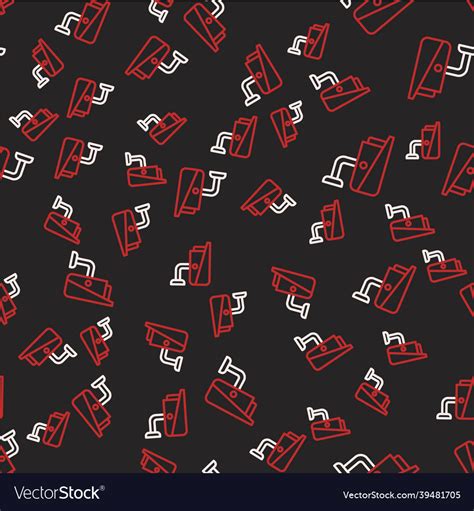 Line Security Camera Icon Isolated Seamless Vector Image
