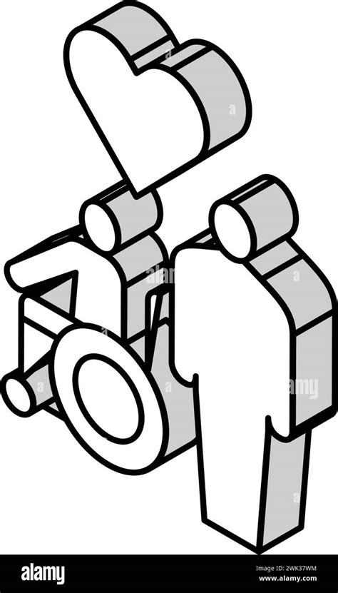 invalid assistance isometric icon vector illustration stock vector