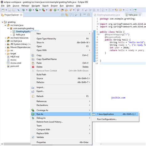 Tutorial Sederhana Spring Boot Starter Web Josi Kie