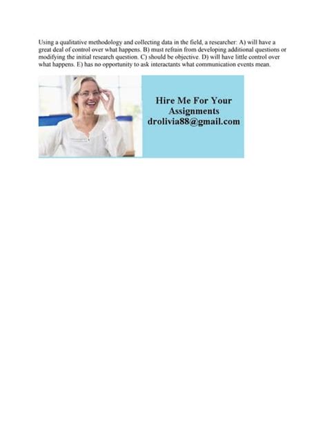 Using A Qualitative Methodology And Collecting Data In The Field A Re Pdf