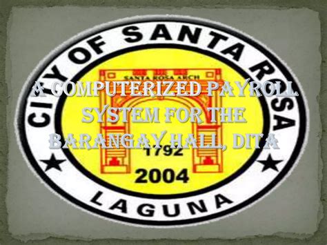 A Computerized Payroll System For The Barangay Hall Pptx Personal Taxes Personal Finance