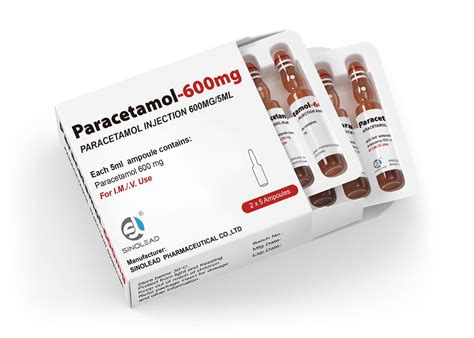 Gmp Certified Paracetamol Injection 600mg 5ml Paracetamol And 600mg