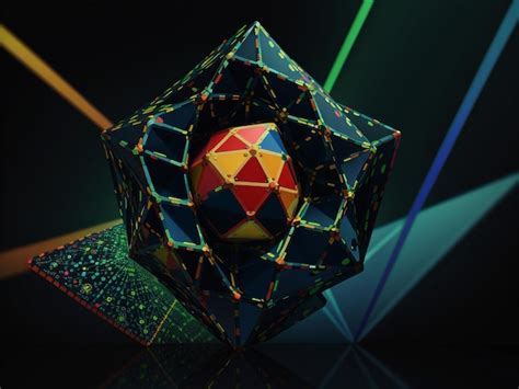 Premium Ai Image Hexagonal Network Of Connecting Dots Abstract Geometric Design