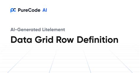 Create Clean Litelement Data Grid Row Definition Via Ai