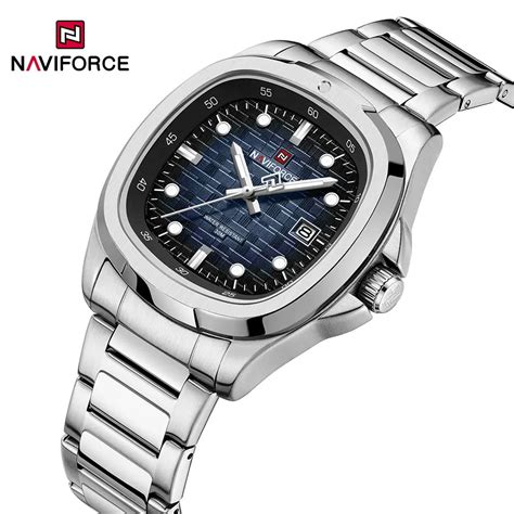 NAVIFORCE NF9240 мужские кварцевые часы из нержавеющей стали | AliExpress
