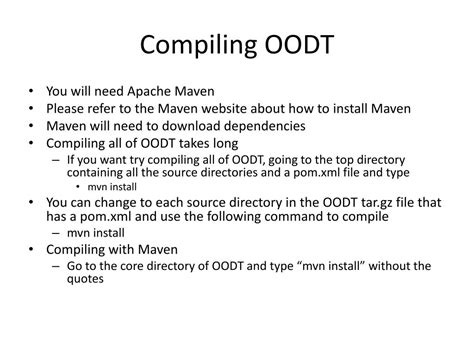 Ppt Using The Class Dependency Analyzer For Oodt Powerpoint