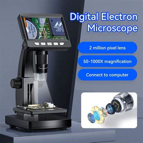 Inskam 1000x Digital Microscope 8led Real Shot Rendering Computer Microscop Electron Biological